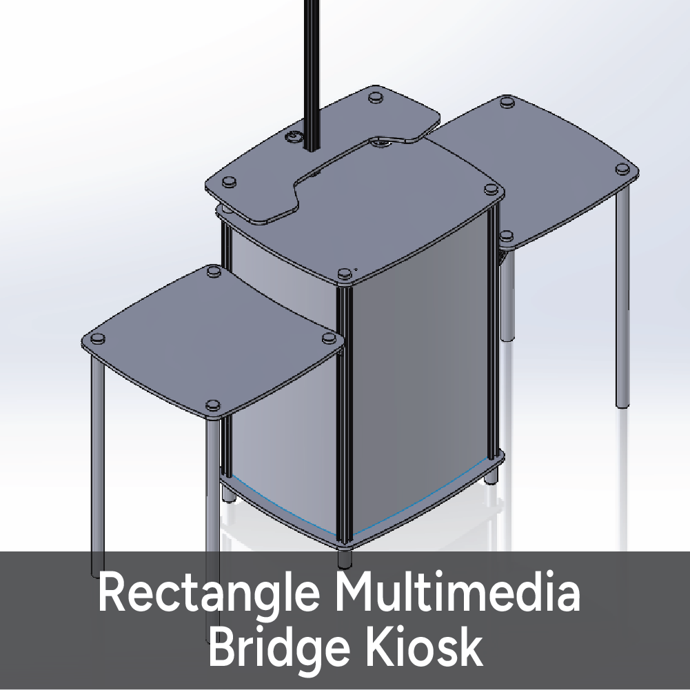 Rectangle MultiMedia Bridge Kiosk – Tradeshowdirect