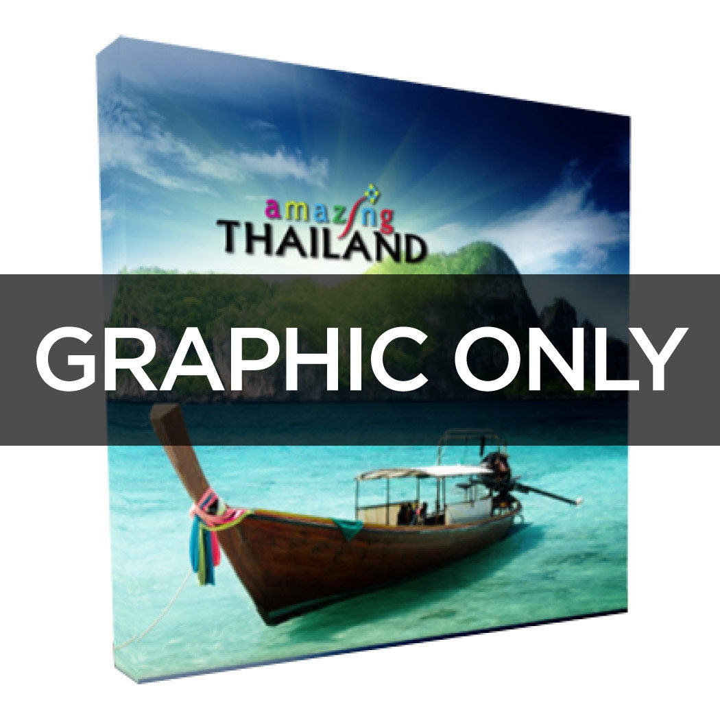 8 ft Straight Backlit VBurst Replacement Graphic – Tradeshowdirect