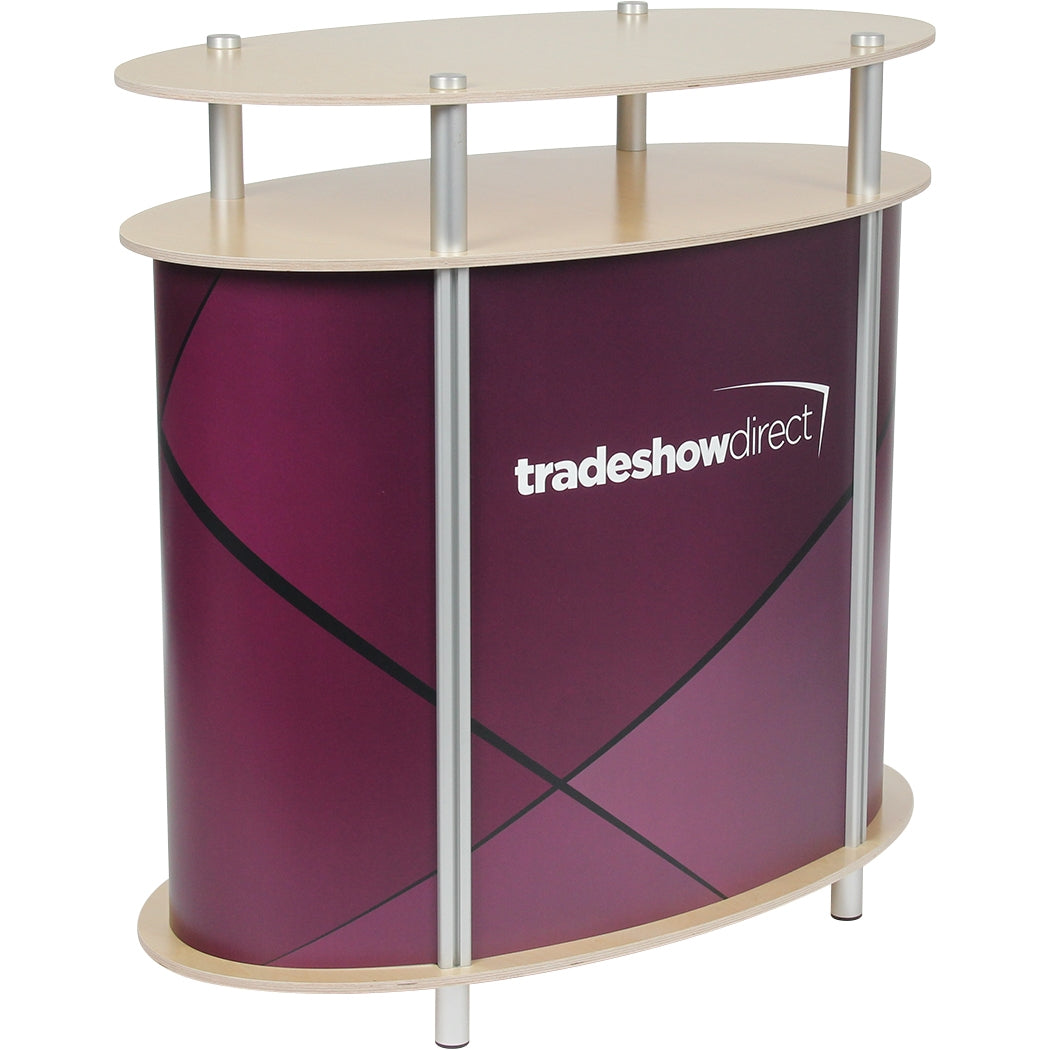 Ellipse Twist Counter | Ellipse Trade Show Counter – Tradeshowdirect