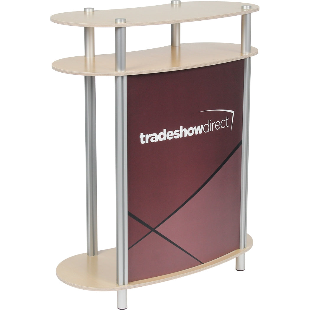 Kidney Twist Counter | Kidney Shaped Trade Show Counter – Tradeshowdirect