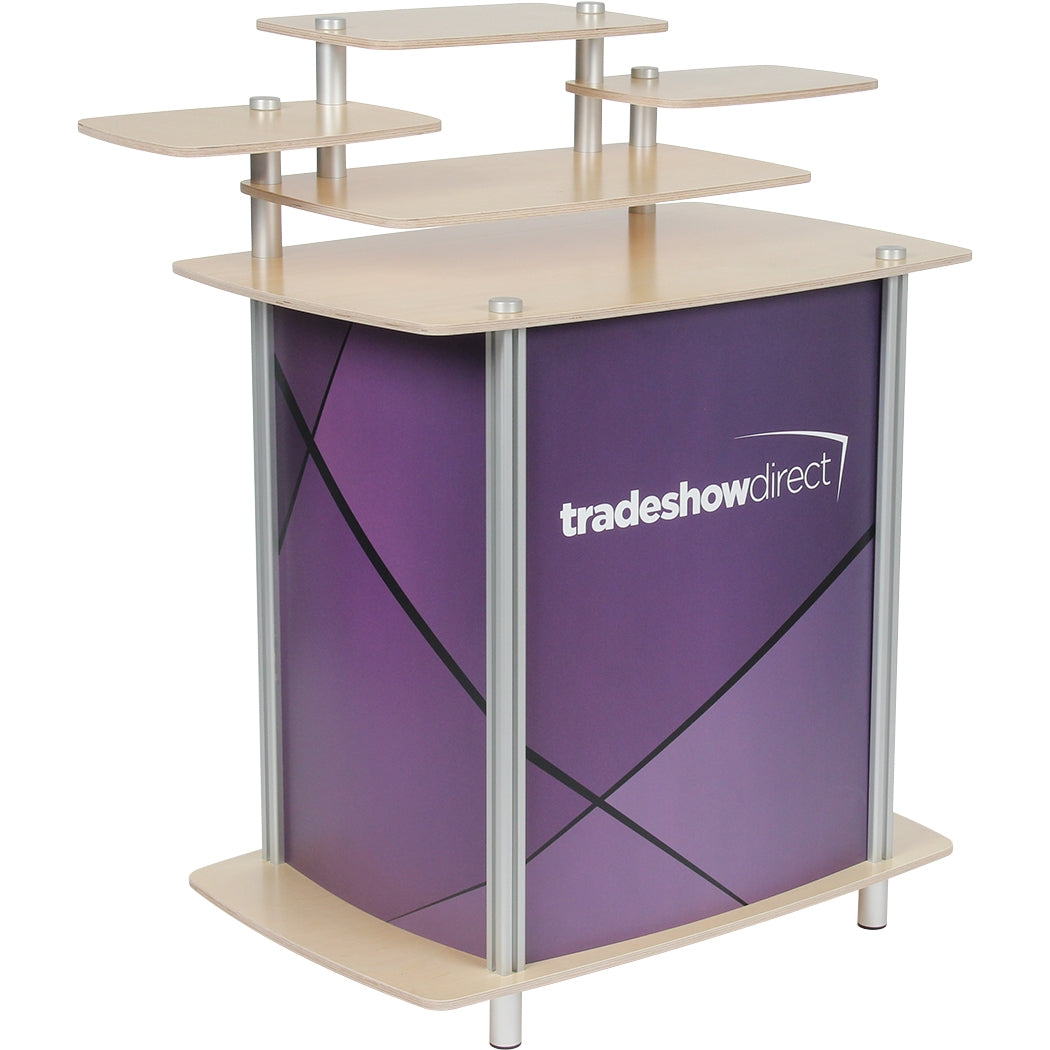 Multi-Tier Twist Counter | Tiered Trade Show Counter – Tradeshowdirect
