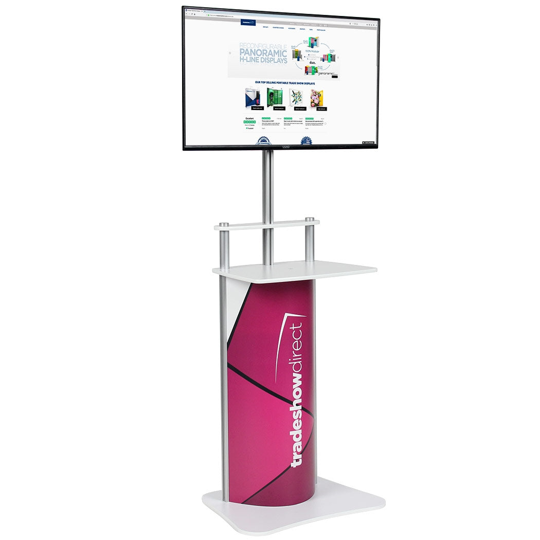 Twist Monitor Stand With Keyboard Shelf | Trade Show Kiosks ...